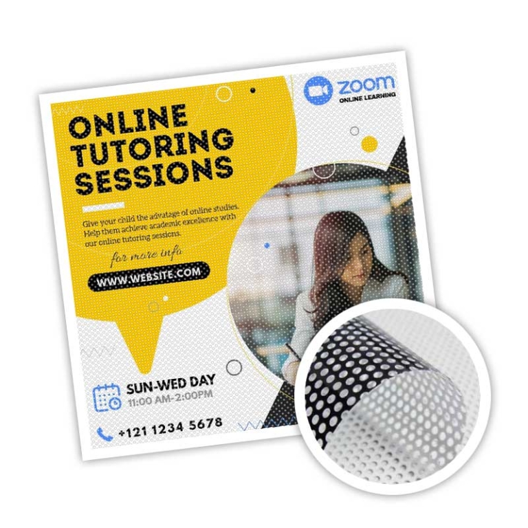 Sticker One Way Vision|Tinta Solvent - Jagoan Printing